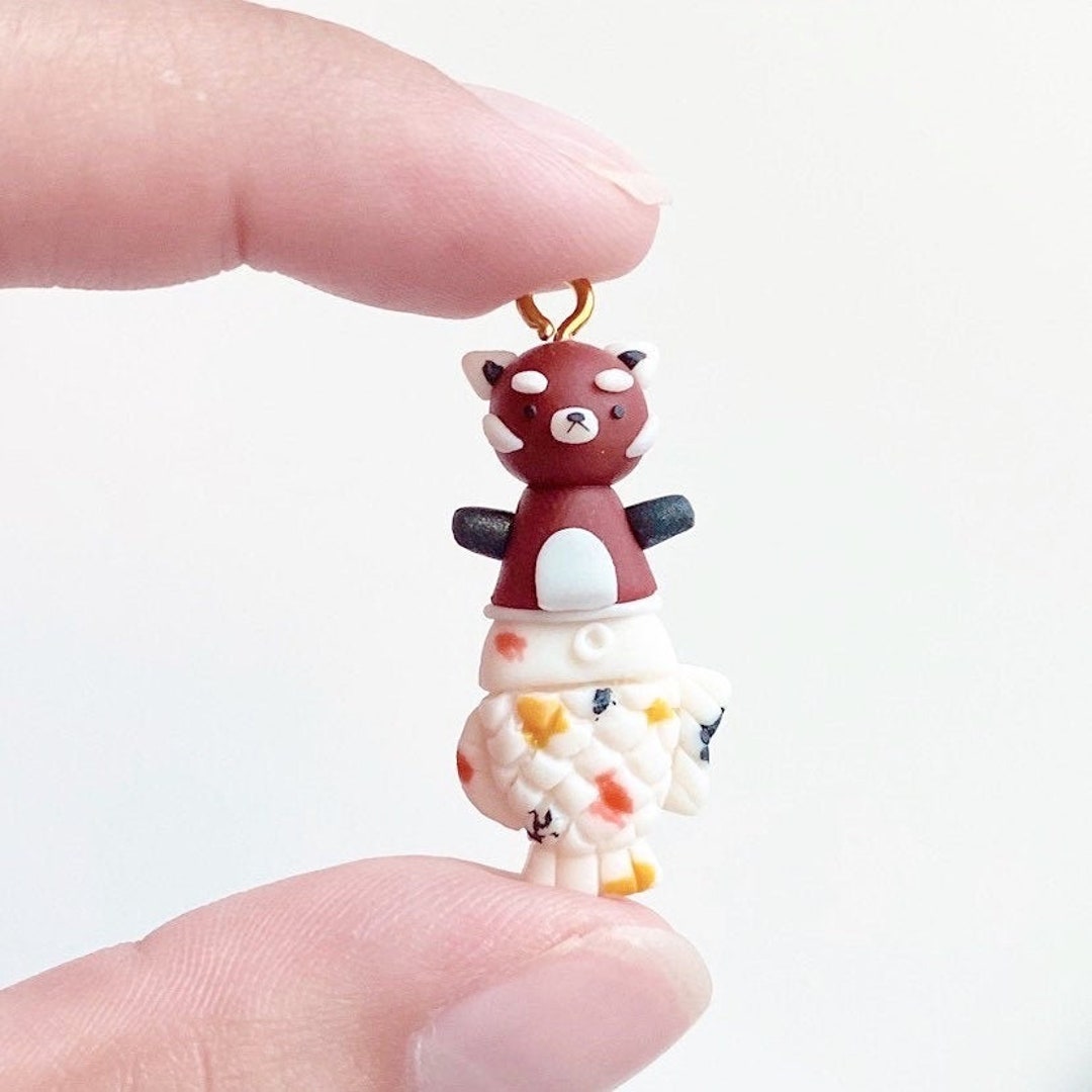 Red Panda Taiyaki Clay Charms/ Kawaii Clay Charms/polymer Clay/planner ...
