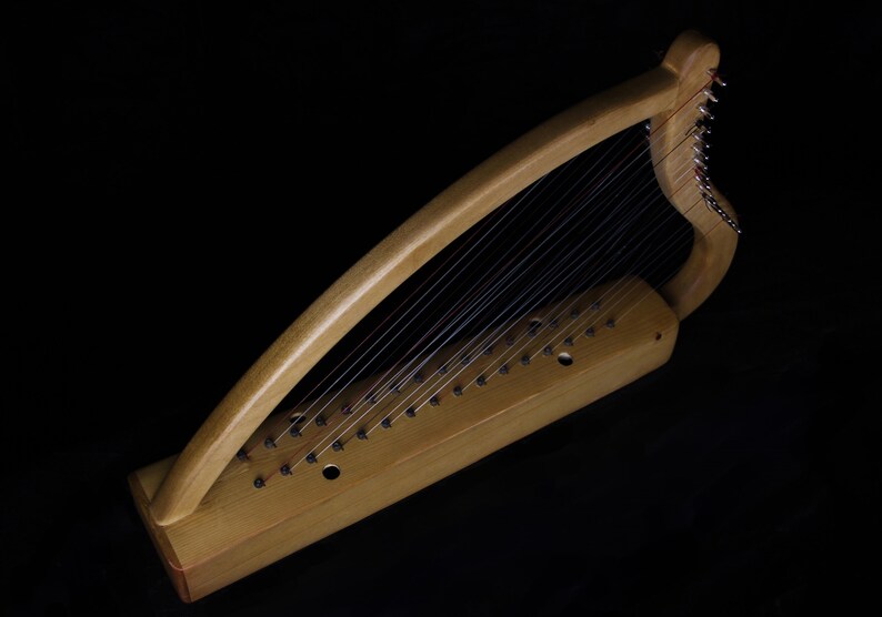 Medieval / romanesque harp / double strung harp | Etsy