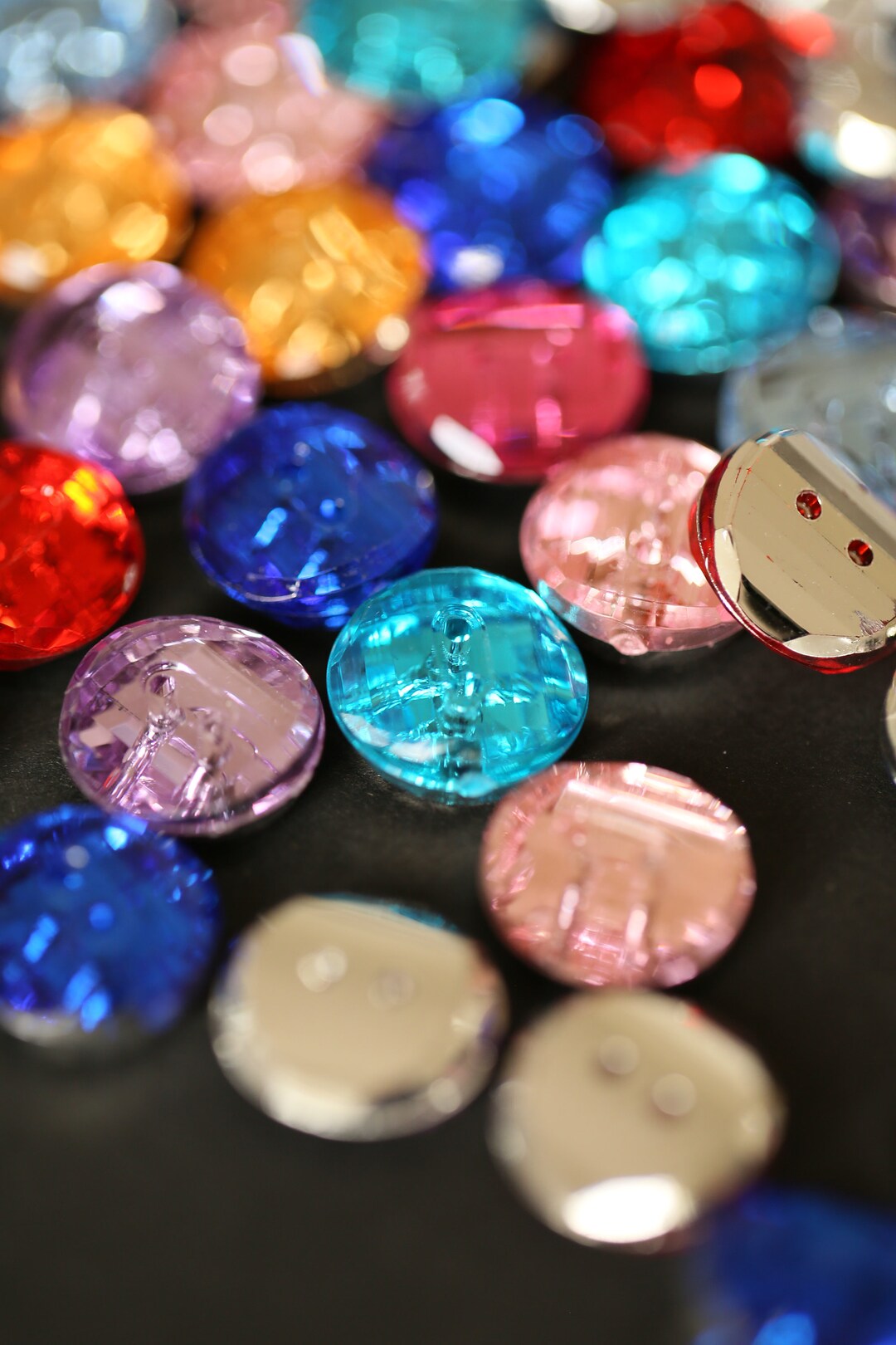 10 Faceted Cabochon Buttons to Sew in Imitation Crystal Acrylic 8 ...