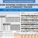 Work Rotating Generator Template and Attendance Tracker | Automated ...