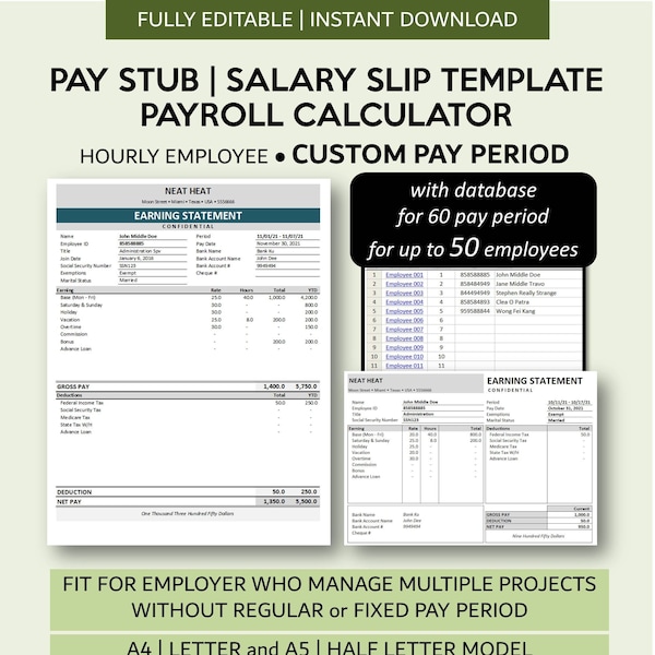 Payslip Generator - Etsy
