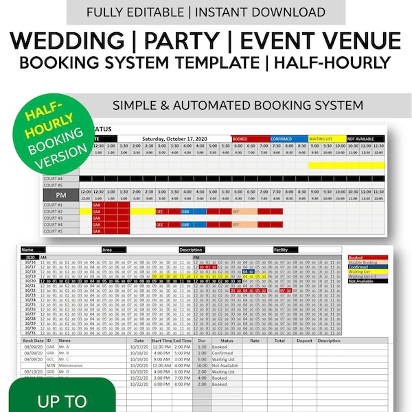 Room Booking Excel - Etsy