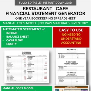 Restaurant Business Financial Statement Generator | Automated Income ...