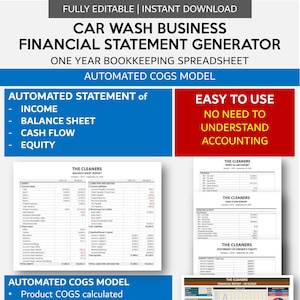 Car Wash Business Financial Statement Generator | Automated Income ...