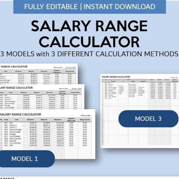 Salary Band Template, Salary Structure Template Excel - Etsy Canada