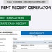 Rent Receipt Generator | Apartment Room Rental Receipt Template Excel ...