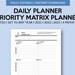 Daily Planner With Priority Matrix Priority Matrix Planner - Etsy