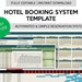 Hotel Booking System Template | Hotel Reservation Spreadsheet Excel ...