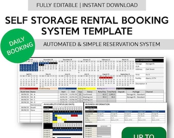 Self Storage Spreadsheet - Etsy