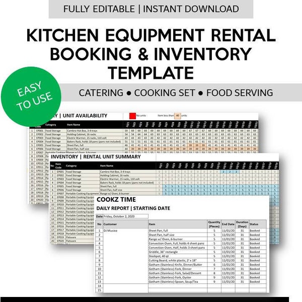 Catering Spreadsheet - Etsy