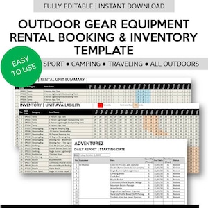 Outdoor Gear Equipment Rental Booking and Inventory Management Template ...