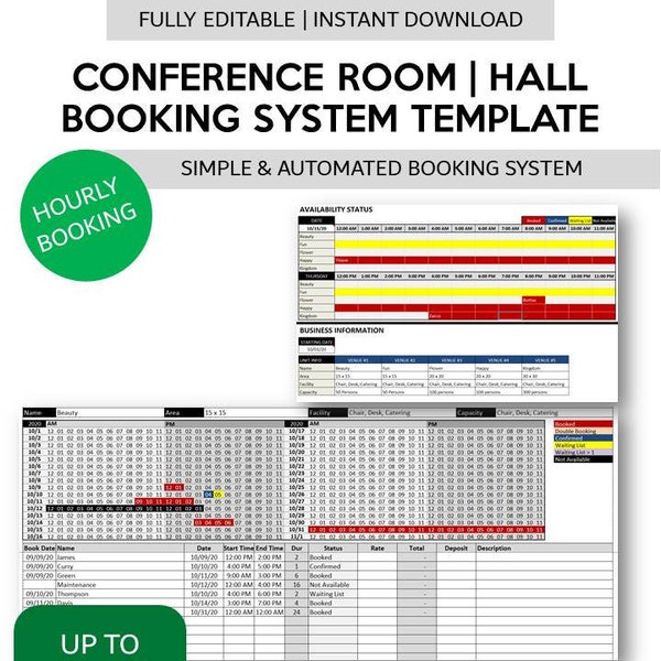 Room Booking Excel - Etsy