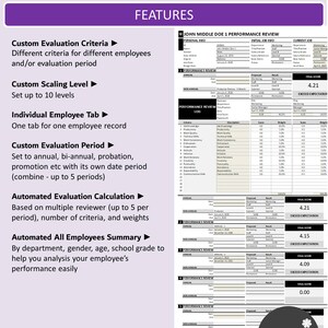 Employee Performance Review Template With Database | Performance ...
