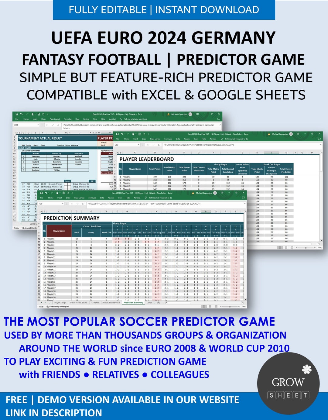 UEFA EURO 2024 Germany Fantasy Football Euro 2024 Predictor Game ...