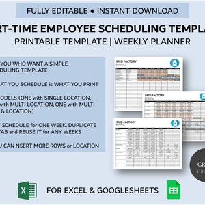 Part-time Employee Scheduling Template for Excel and Google Sheets ...