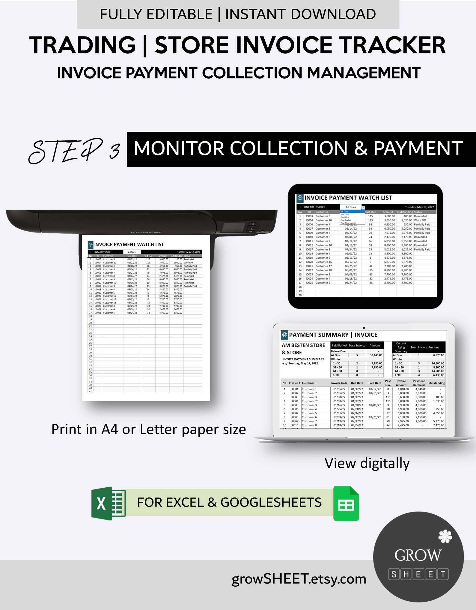 Trading & Retail Store Invoice Payment Tracker and Collection ...
