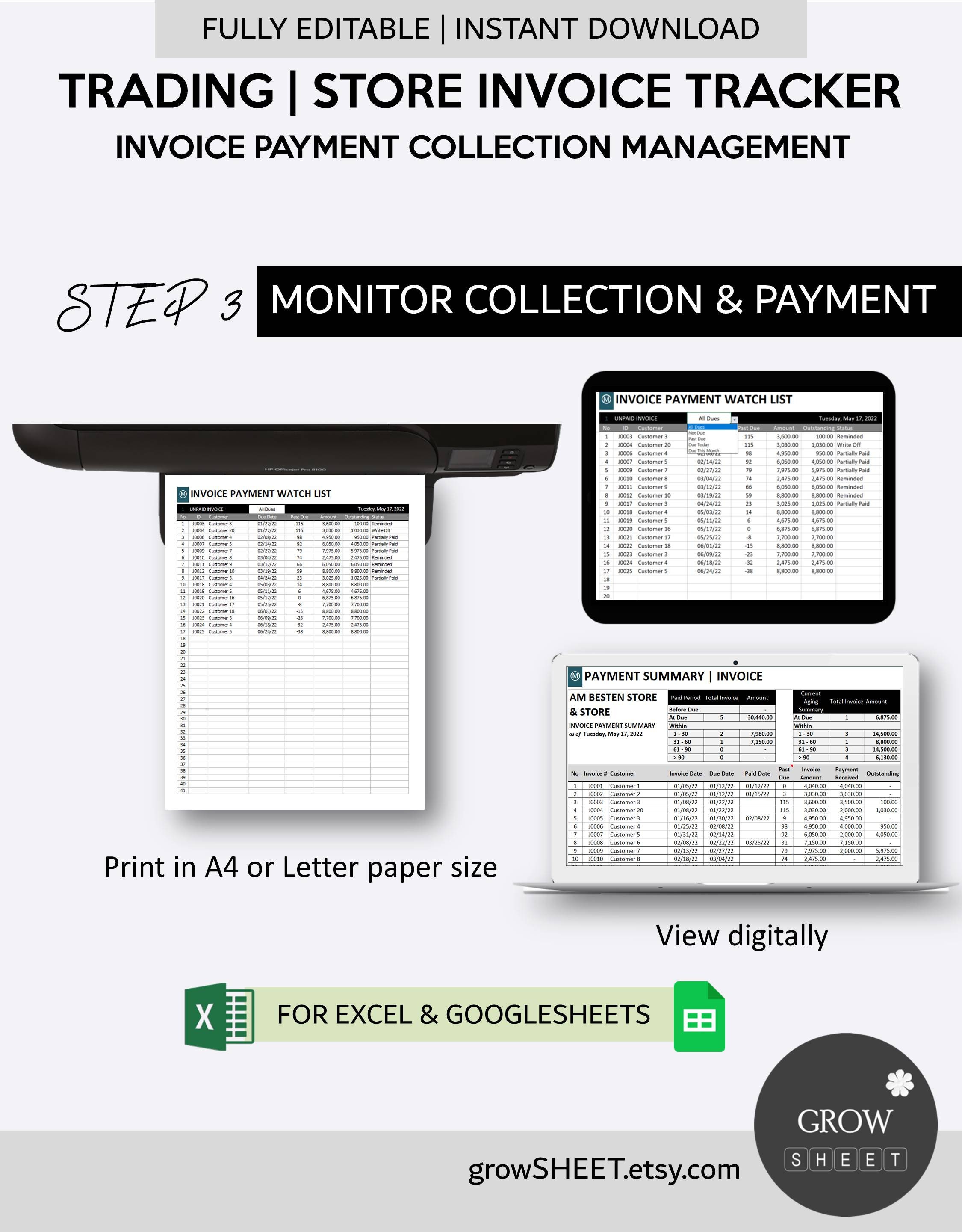 Trading & Retail Store Invoice Payment Tracker and Collection ...