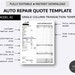 Printable Auto Repair Quote Template for Excel and Google Sheets ...