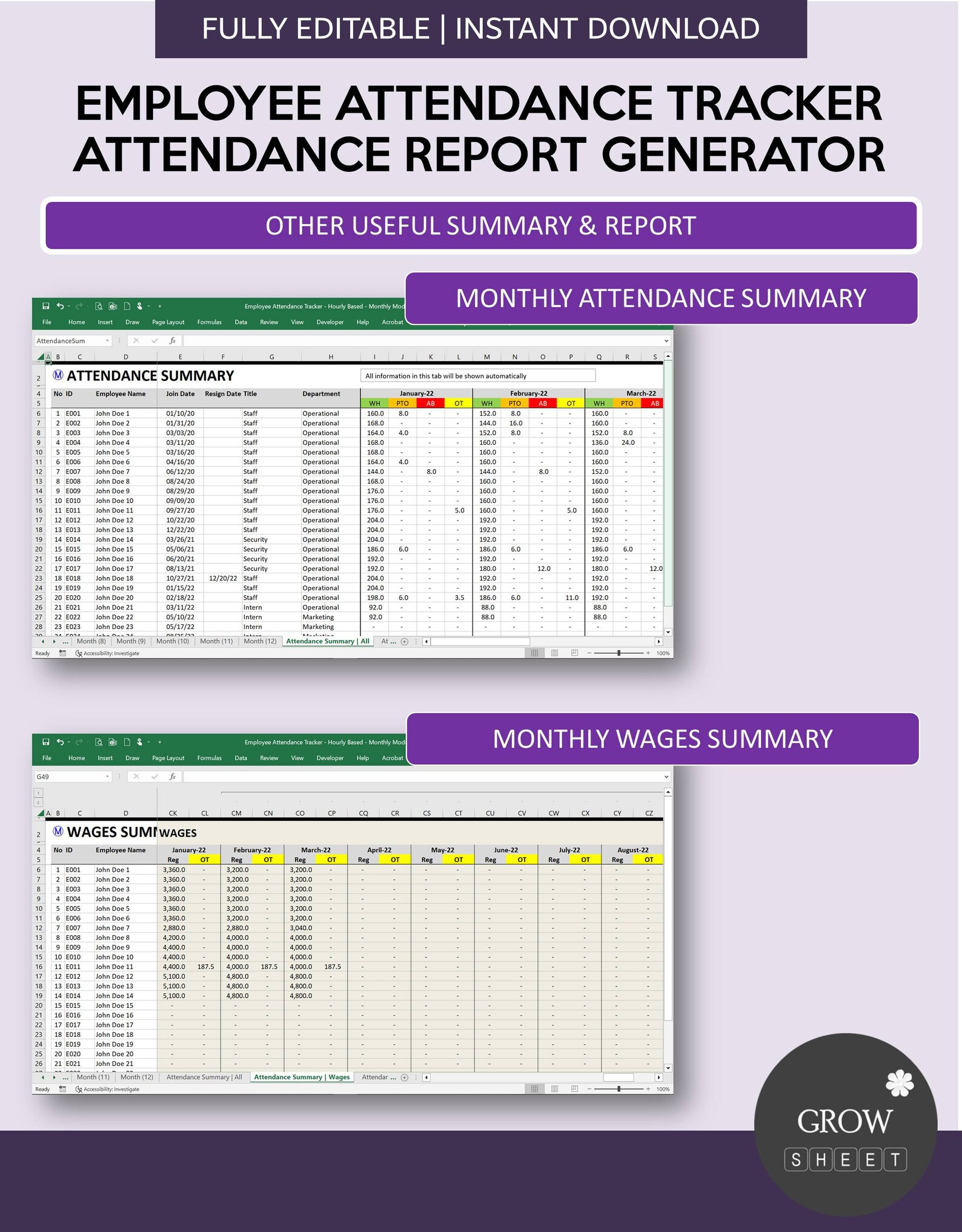 Employee Attendance Tracker and Report Generator | Leave Planner ...