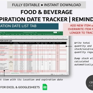 Food and Beverage Expiry Date Tracker | Simple Inventory Database With ...