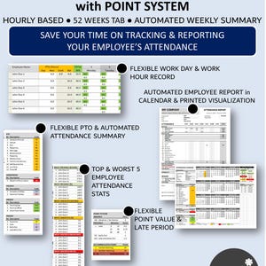 Employee Attendance Tracker With Point System | Automated Disciplinary ...