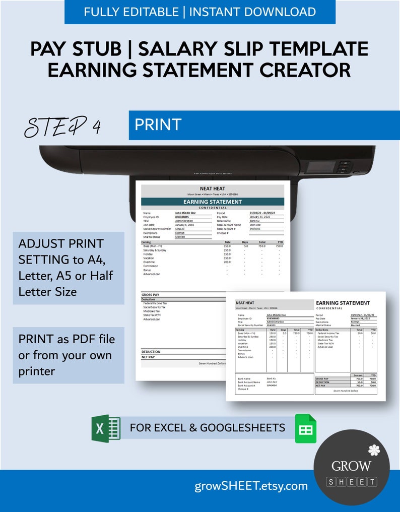 Salary Slip Generator | Pay Slip Creator With Daily Employee Database ...