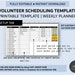 Volunteer Scheduling Template for Excel and Google Sheets | Multi Roles ...