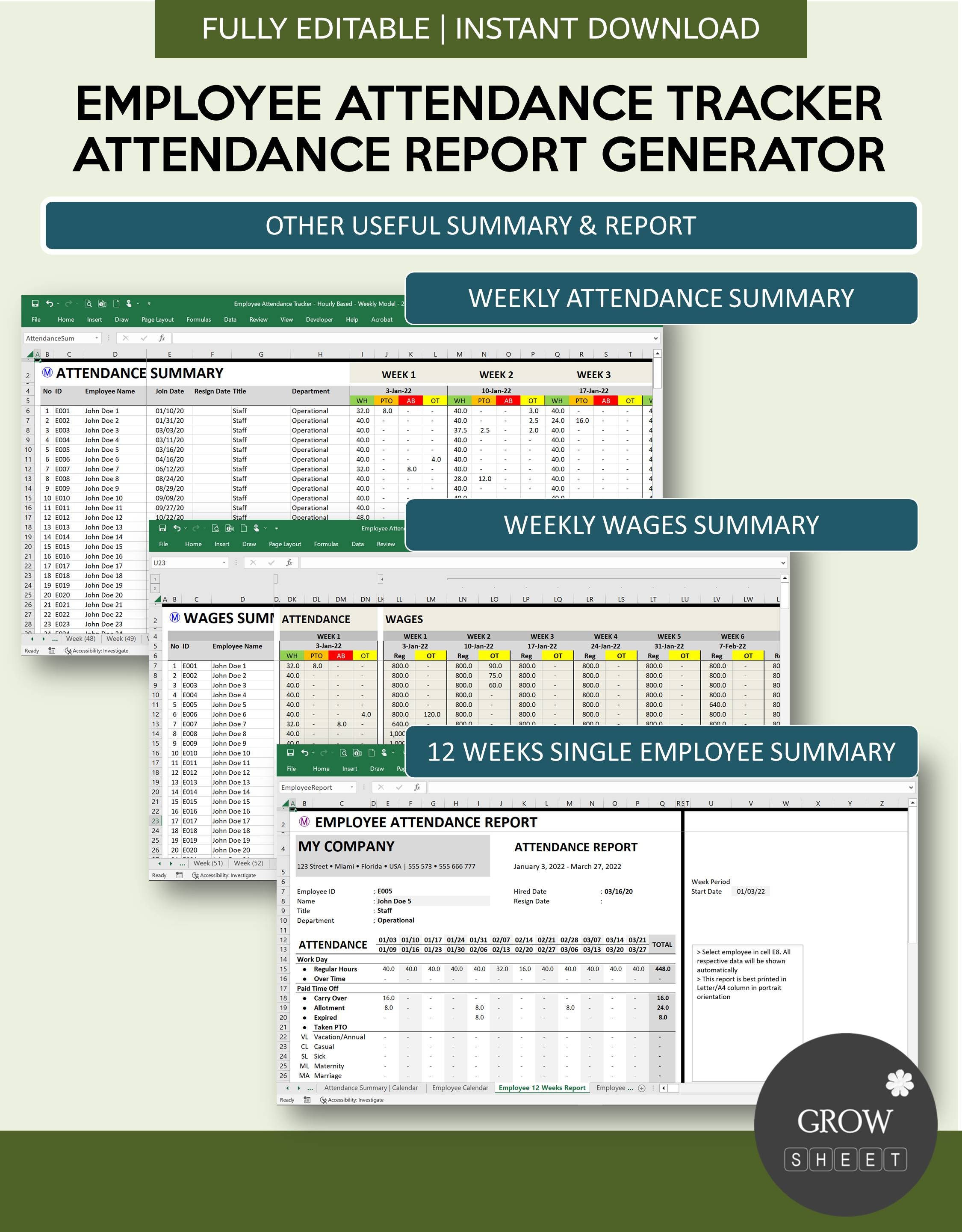 Employee Attendance Tracker and Automated Report Generator | Weekly ...