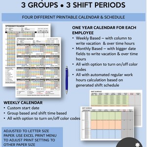 Shift Schedule Generator | Hourly Employee Work Rotation Schedule ...