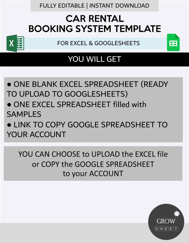 Car Rental Booking System Template | Vehicle Reservation Spreadsheet ...