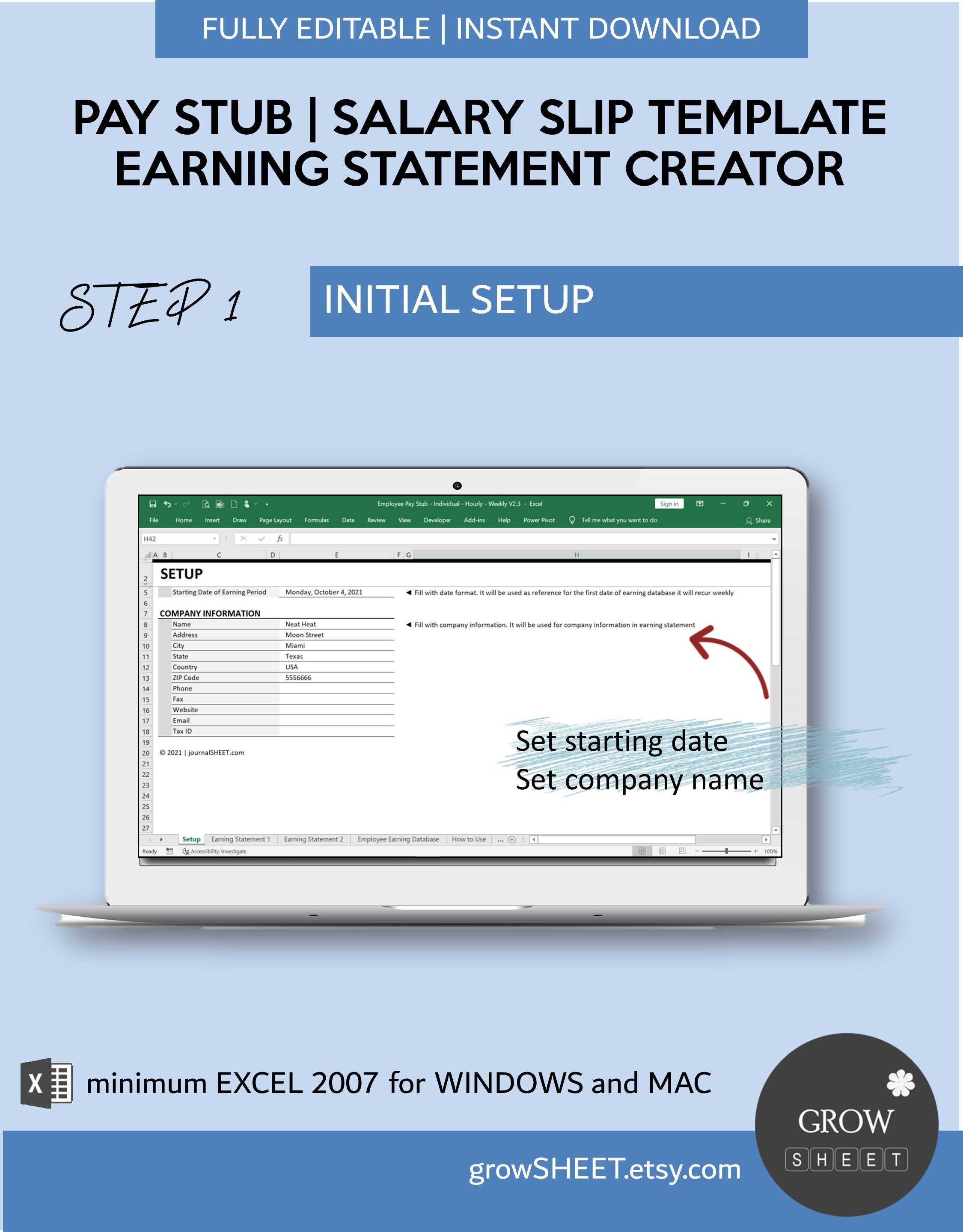 Salary Slip Generator | Pay Slip Creator for Hourly Employee | Biweekly ...