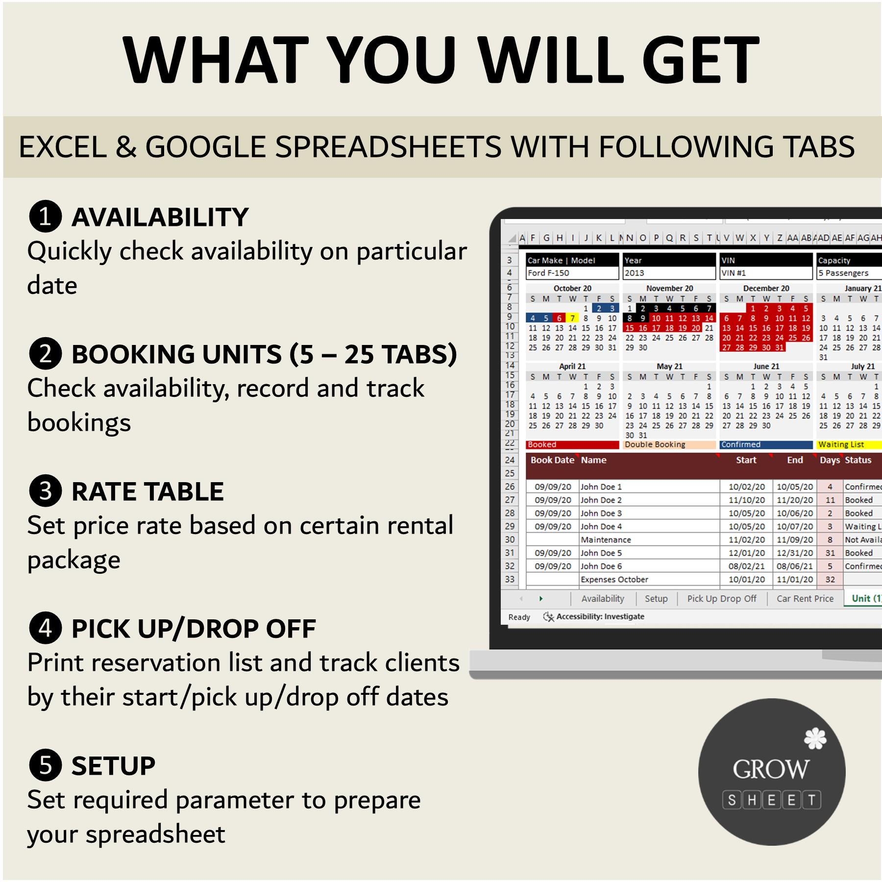 Car Rental Daily Booking Template | Auto Rental Reservation Template ...
