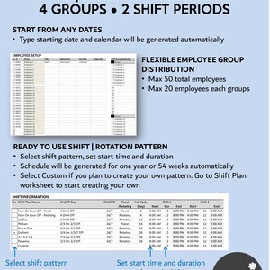 Shift Schedule Generator | Hourly Employee Work Rotation Scheduler ...