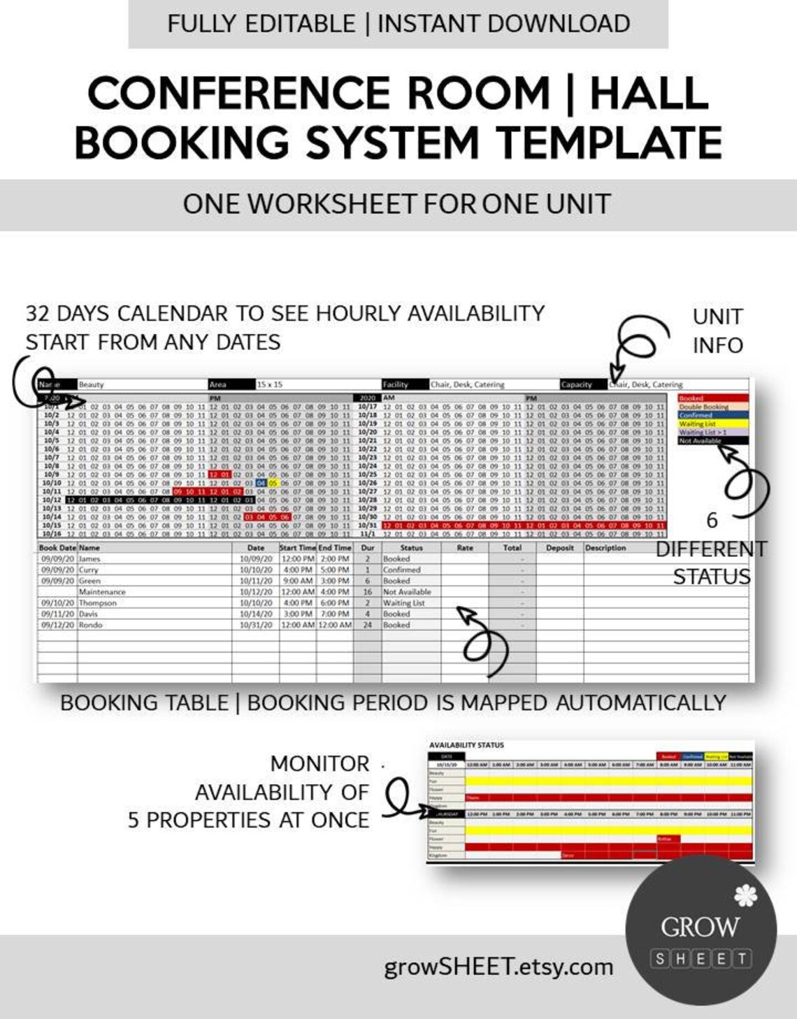 Conference Room Hourly Booking Template Banquet Hall Reservation ...