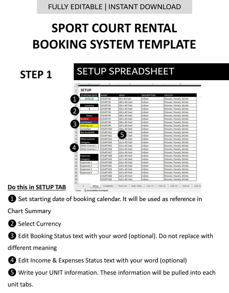 Sport Court Booking System Template | Tennis - Football - Basketball ...