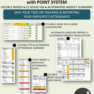 Employee Attendance Tracker With Disciplinary Point System | Automated ...