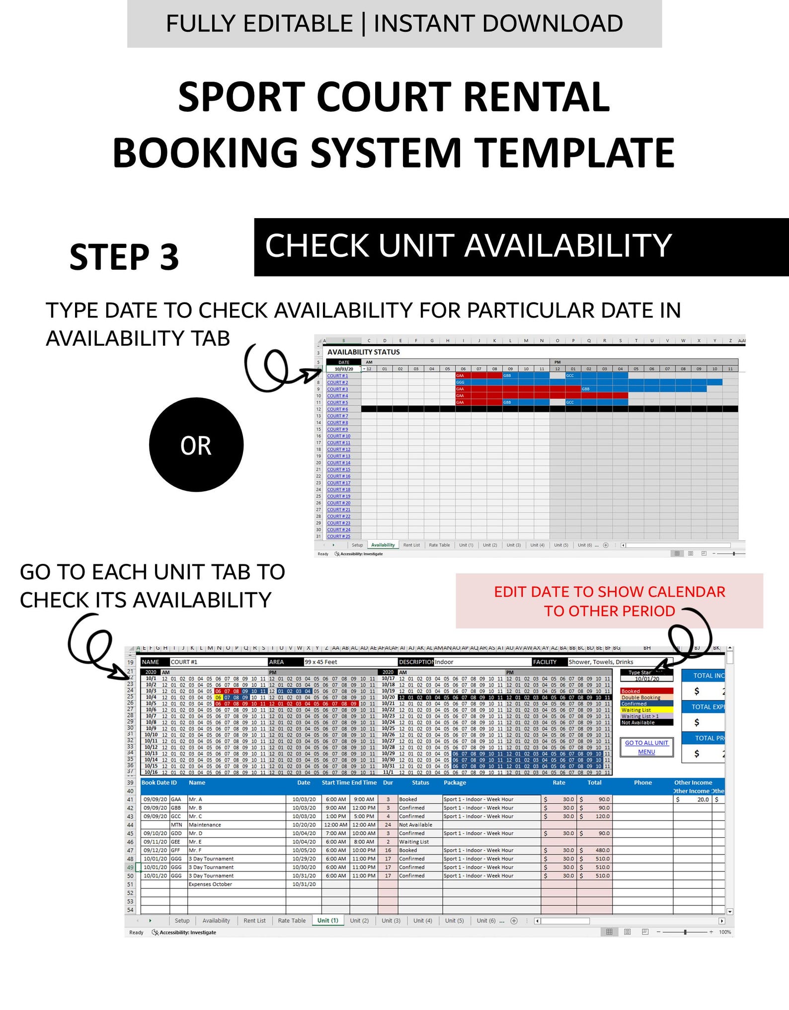 Sport Court Booking System Template | Tennis - Football - Basketball ...