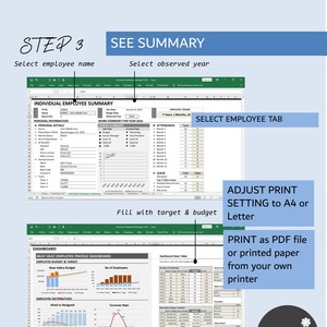 Employee Database Management System for Excel and Google Sheets | Human ...