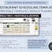 Restaurant Scheduling Template for Excel and Google Sheets | Multi ...