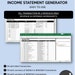 Service Business Income Statement Generator | Automated Profit & Loss ...