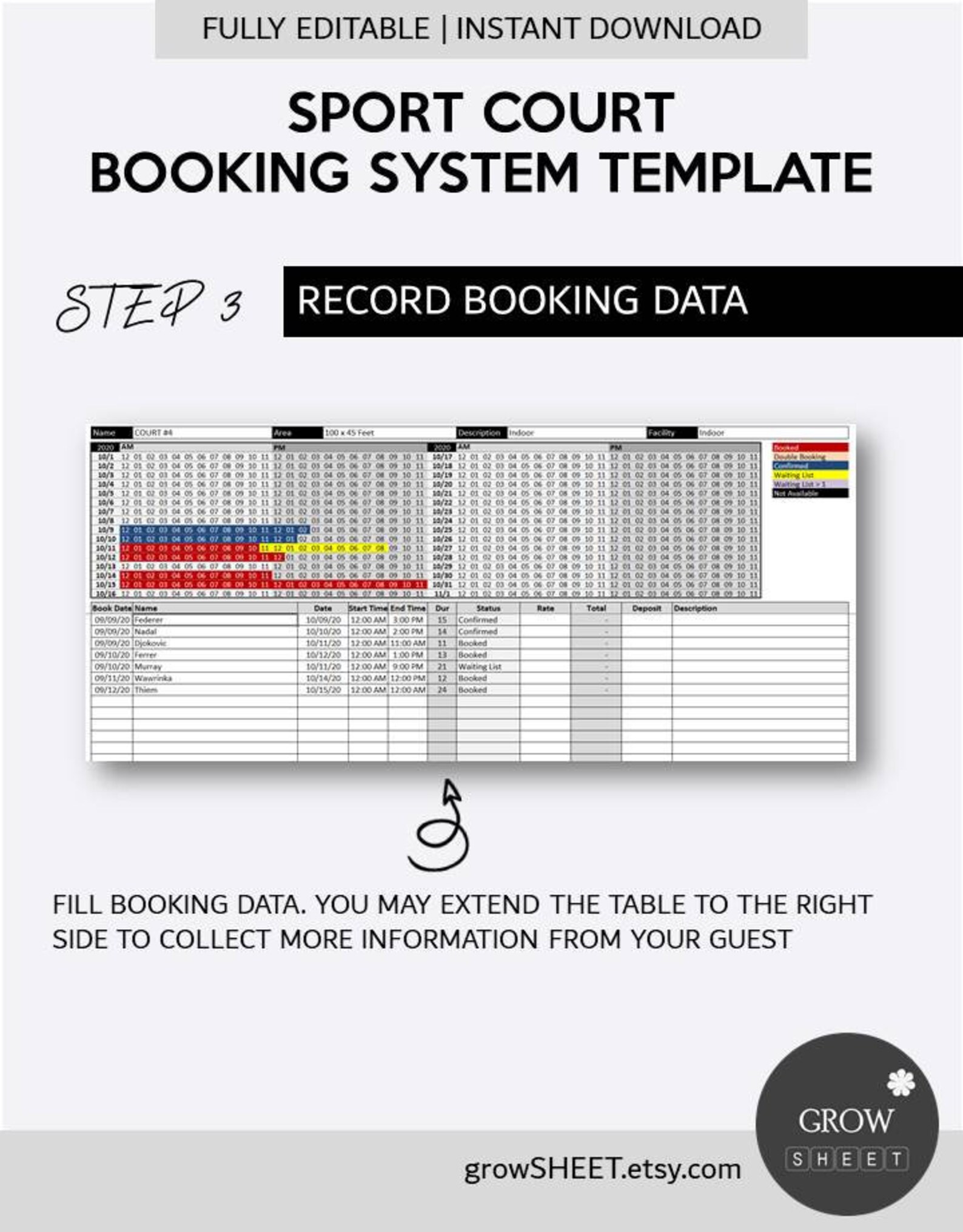 Sport Court Booking System Template | Tennis - Football - Basketball ...