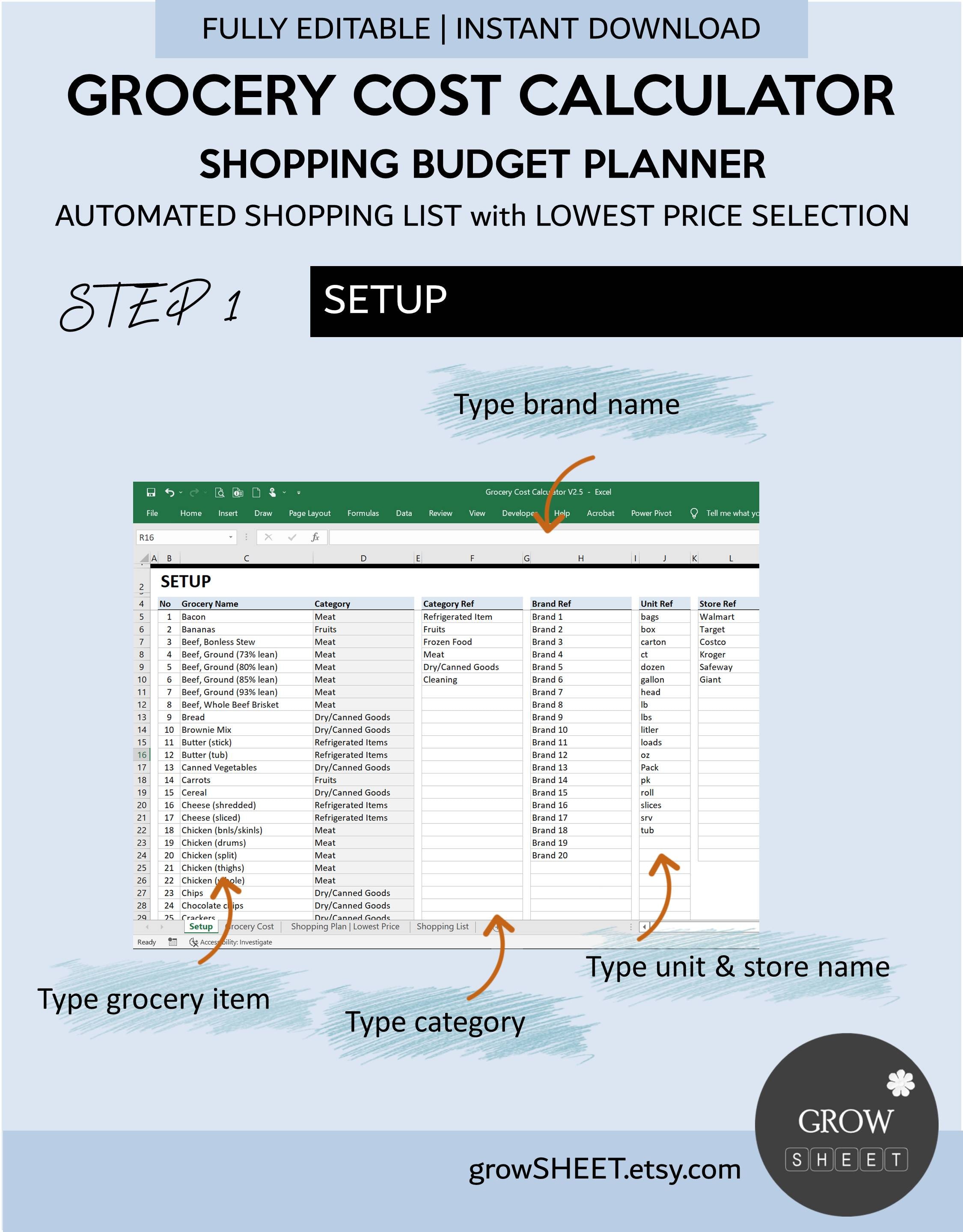 Grocery Cost Calculator With Automated Lowest Price Filter | Shopping ...