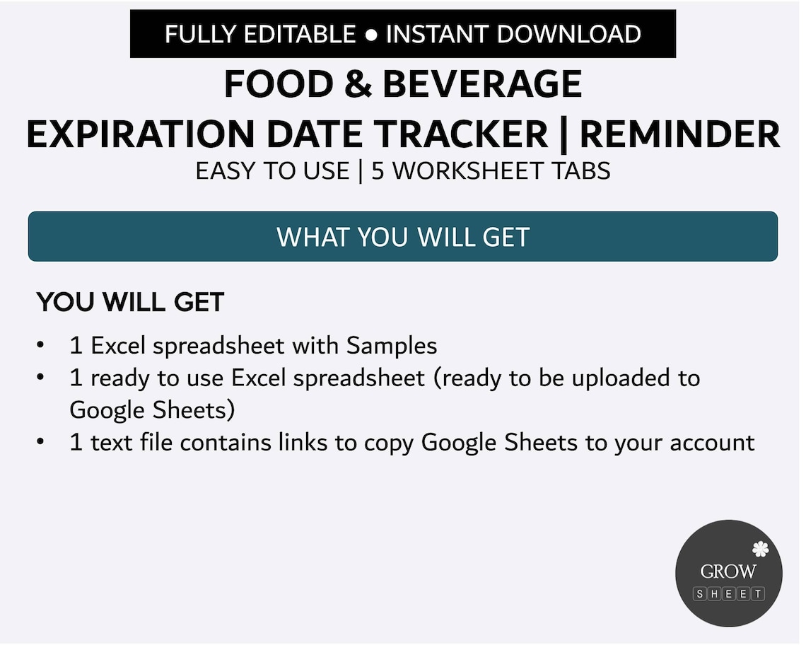 Food and Beverage Expiry Date Tracker Simple Inventory Database With ...