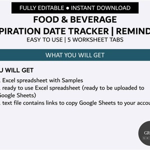 Food and Beverage Expiry Date Tracker | Simple Inventory Database With ...