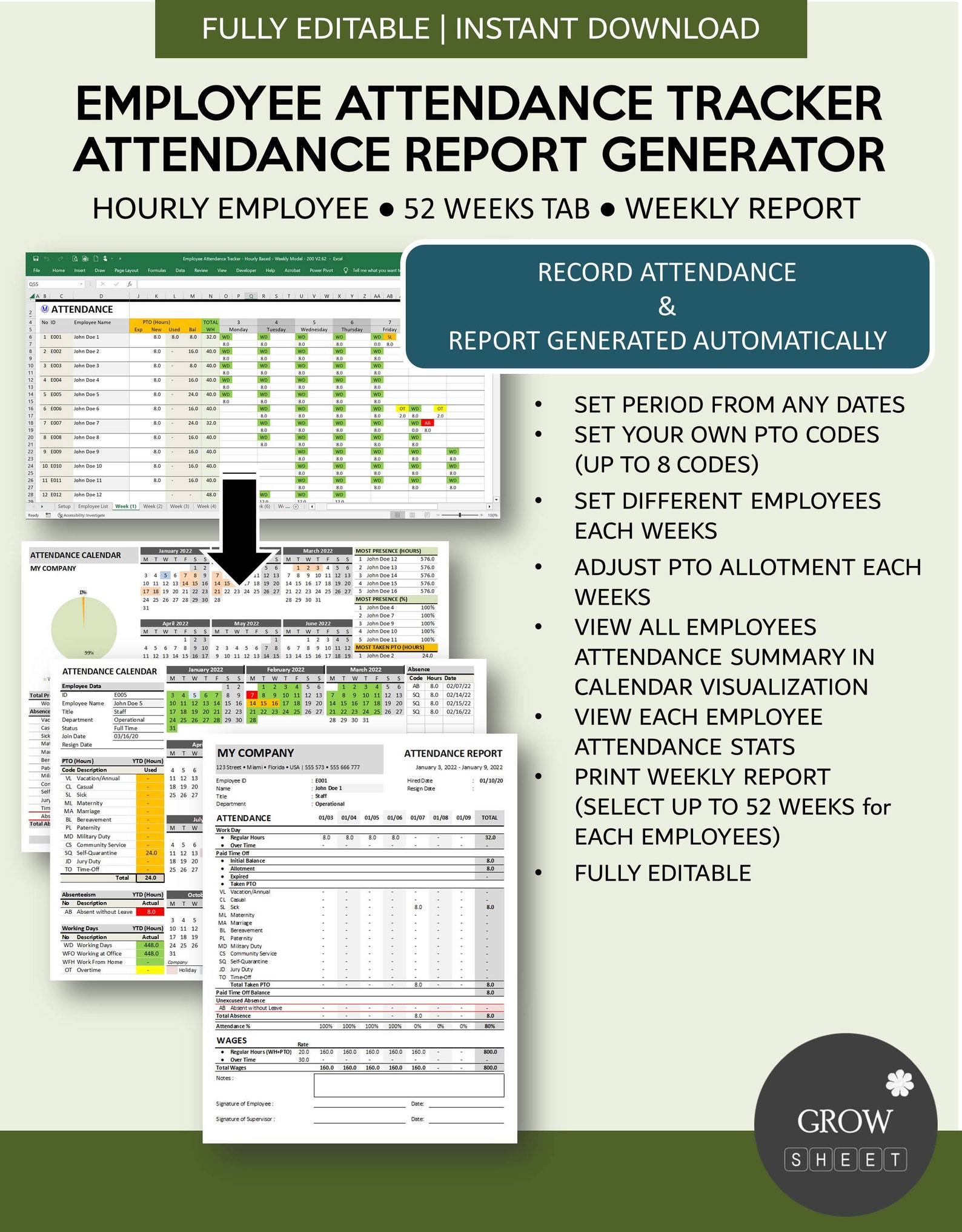 Employee Attendance Tracker and Automated Report Generator | Weekly ...