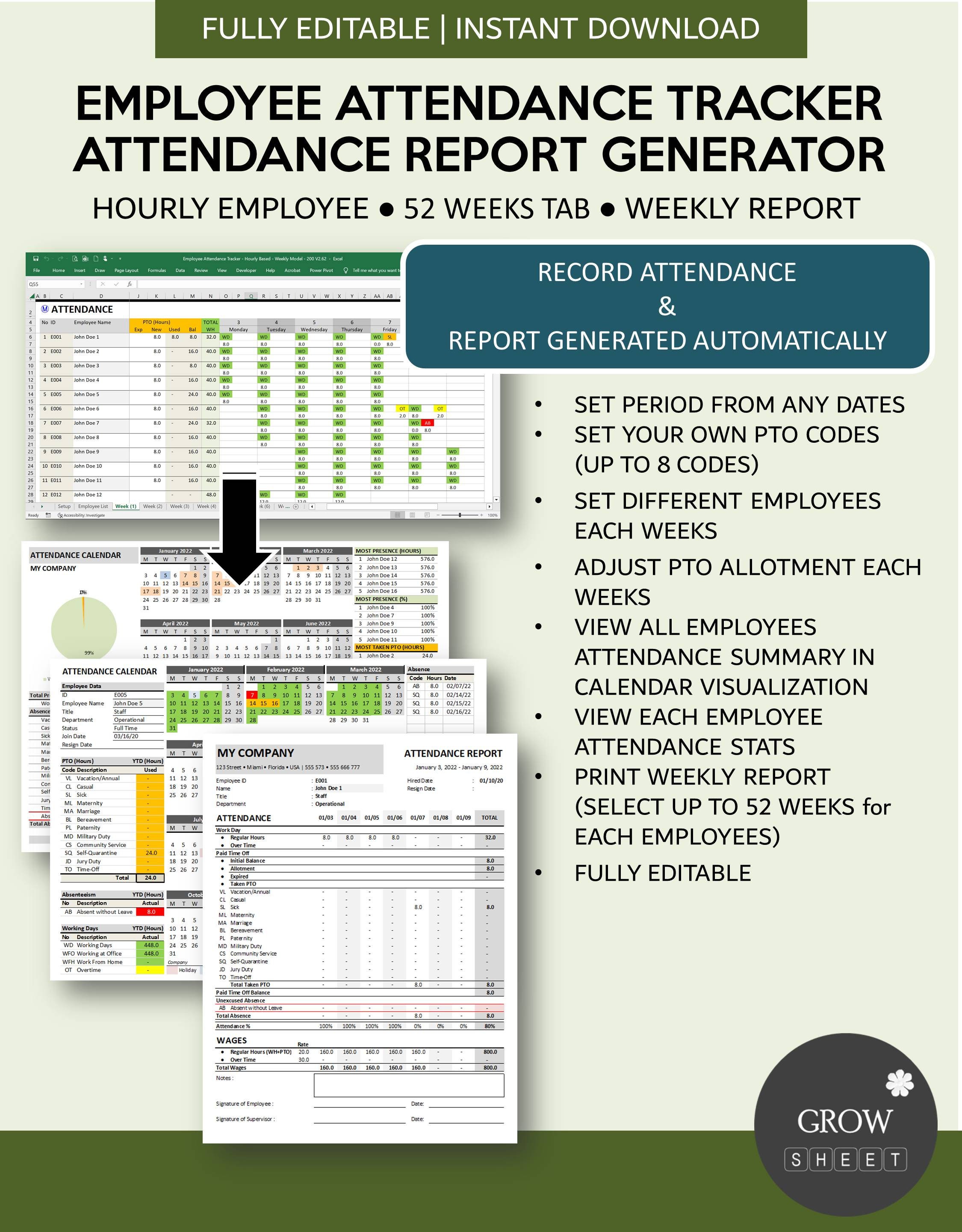 Employee Attendance Tracker and Automated Report Generator | Weekly ...