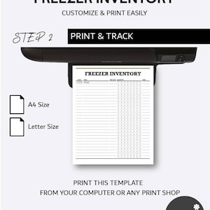 Freezer Inventory Template | Fully Editable and Printable Freezer ...
