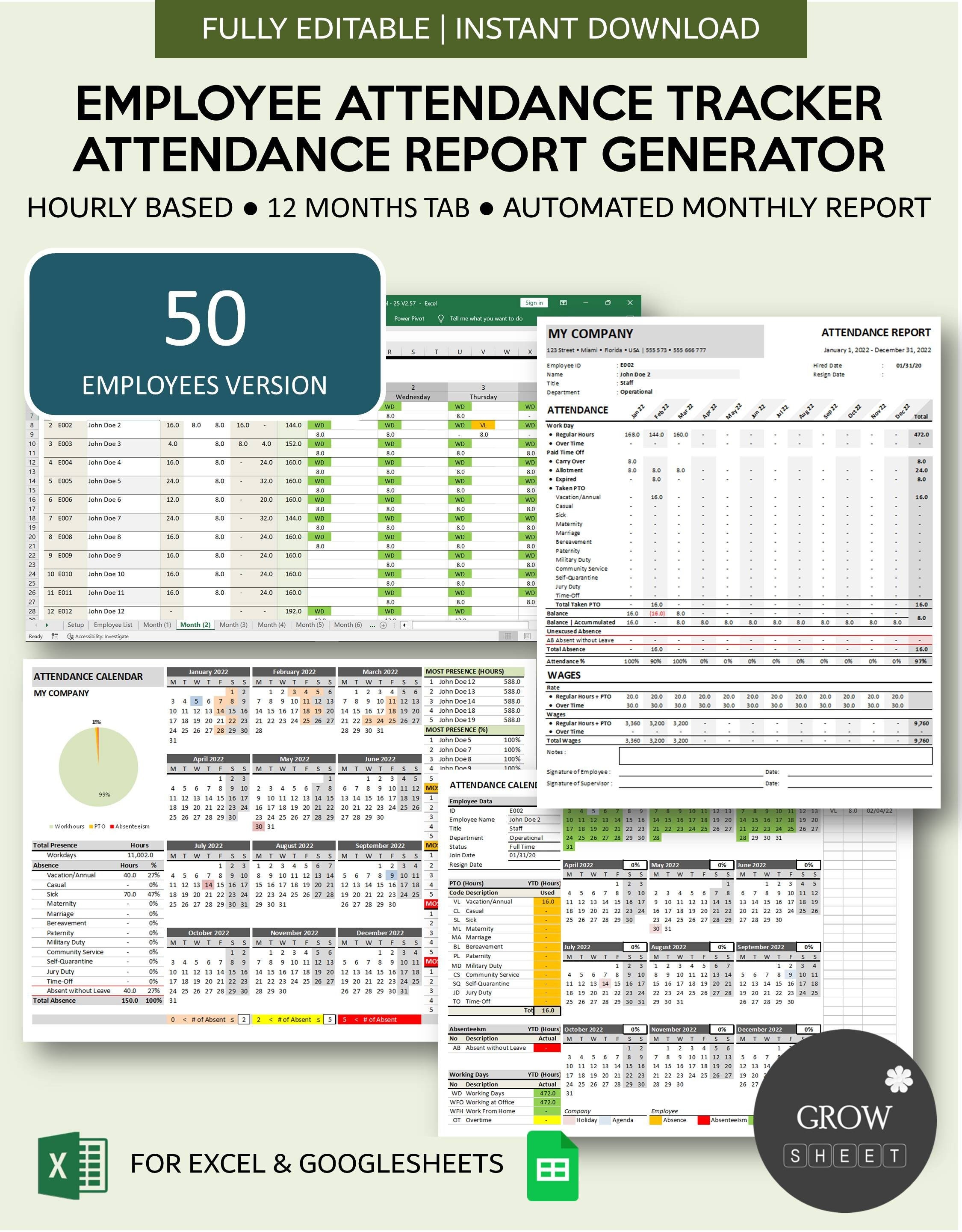 Employee Attendance Tracker and Report Generator | Leave Planner ...