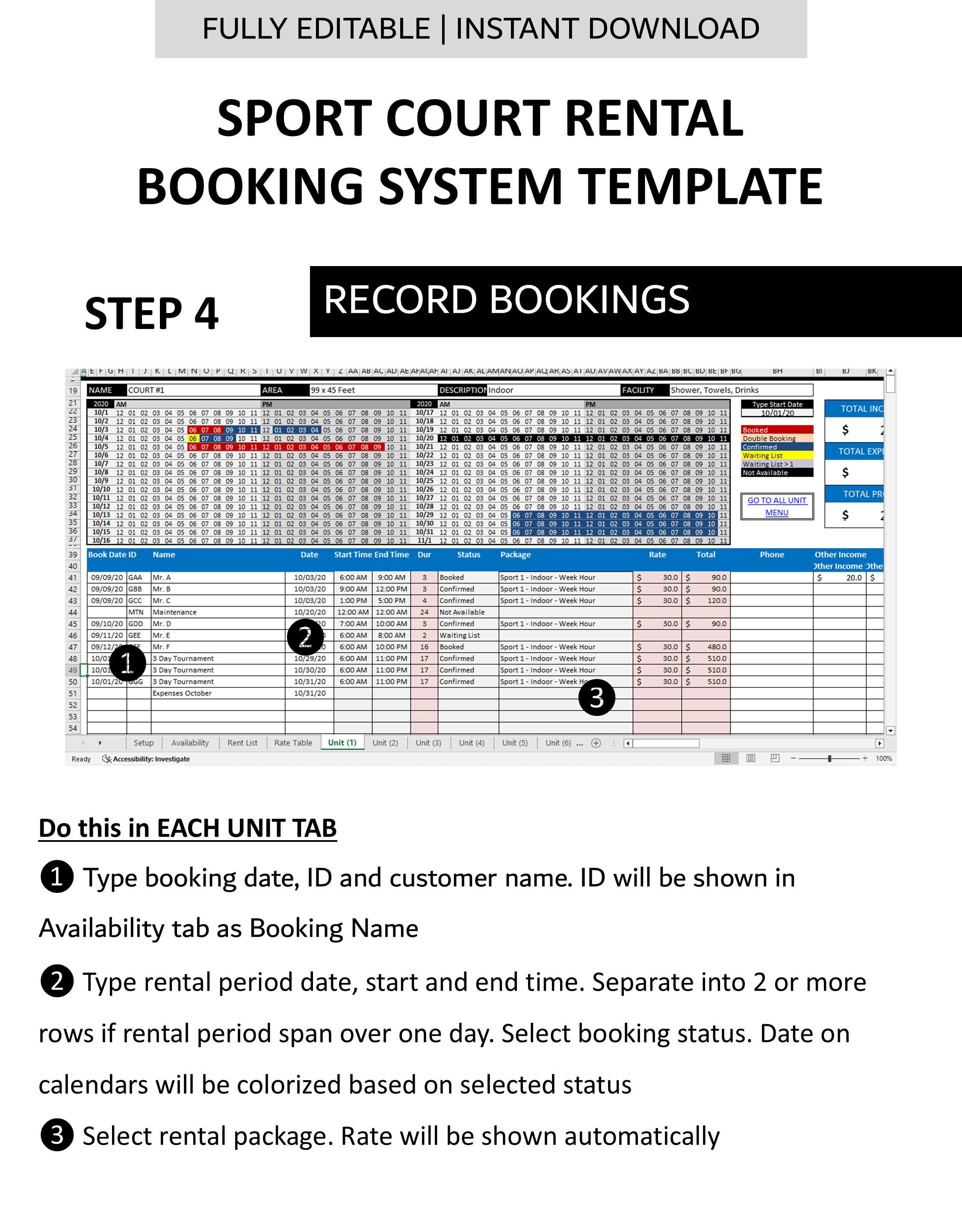 Sport Court Booking System Template | Tennis - Football - Basketball ...