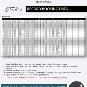 Airbnb Booking System Template | VRBO Reservation Spreadsheet ...